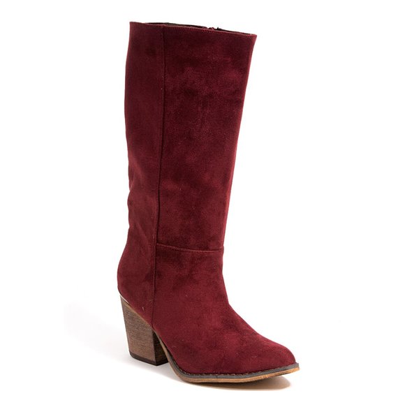 Ninety Union | Shoes | Womens Warm Red Fashion Suede Knee High Boots ...